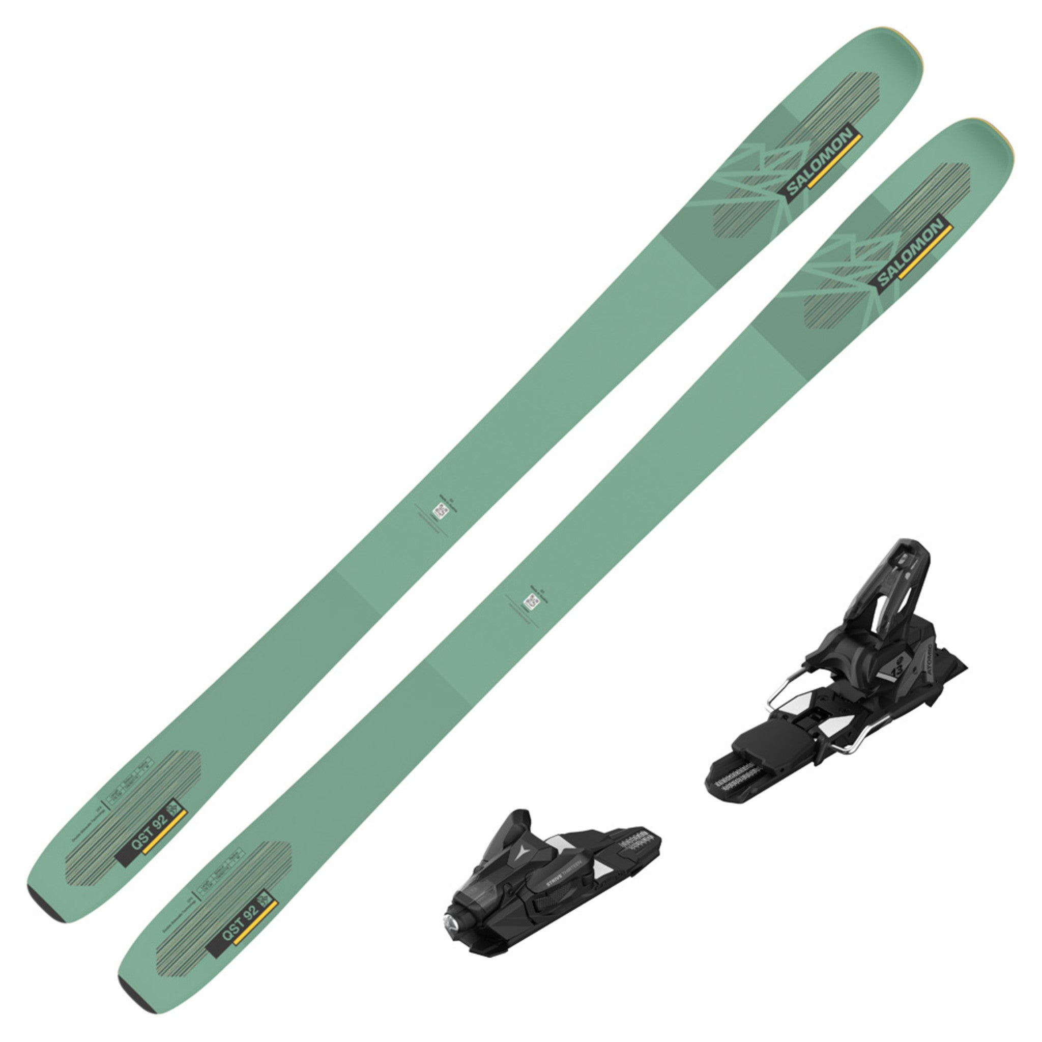 2023 Salomon QST 92 DEMO Skis w/ Salomon Strive 13 GW DEMO Bindings ...